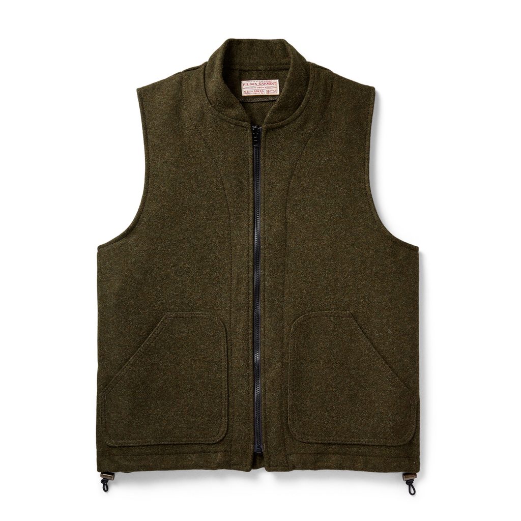 Heavyweight Wool Outfitter Vest Forest Green – B74