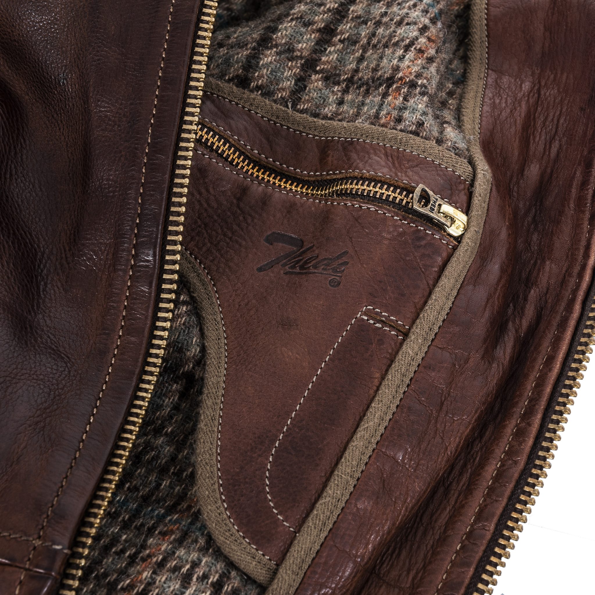 Cowhide Leather Jacket Brown – B74